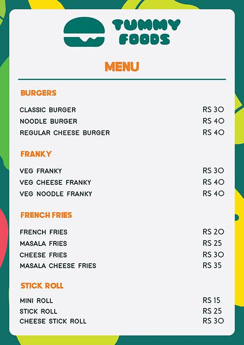 Menu of Tummy Foods, Boisar, Mumbai