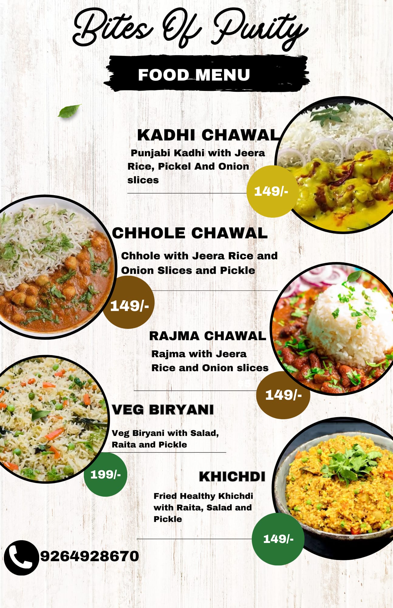 Menu of Bites Of Purity, Gomti Nagar, Lucknow