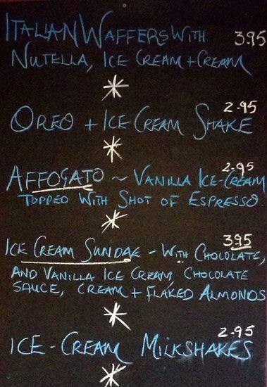 Menu at Gusto Italiano restaurant, London, 135 Half Moon Ln