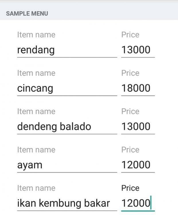 RM Putra Minang Menu, Menu untuk RM Putra Minang, Bintaro, Jakarta ...