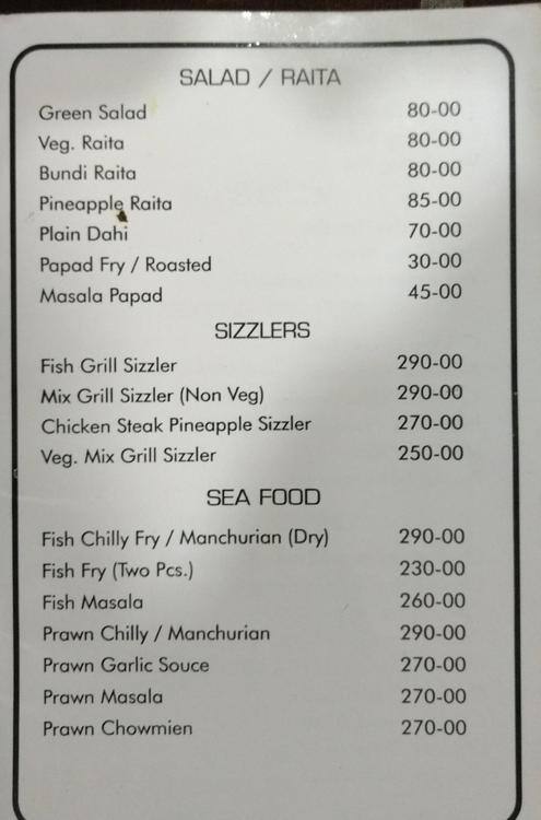 Menu at Decent Restaurant, Ahmedabad, 1st Floor