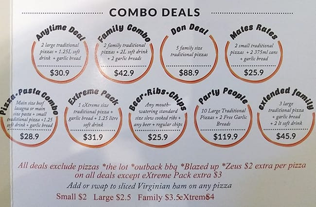 Menu at Pizza From Hot House pizzeria, Epping