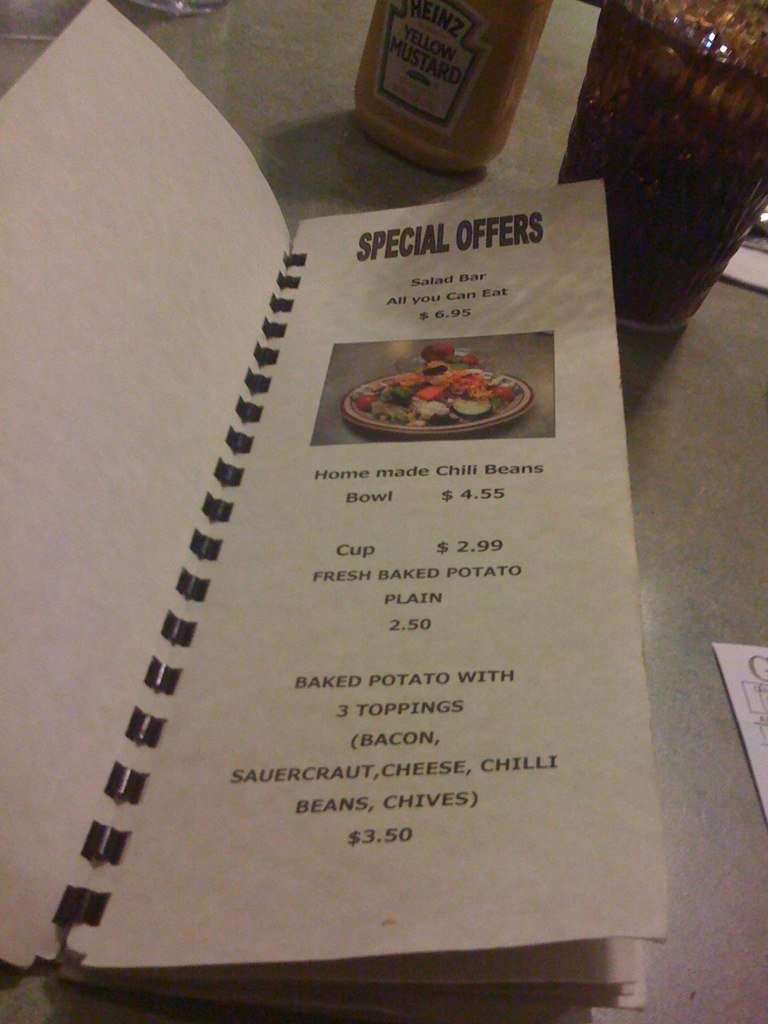 Menu at Brooks Ranch restaurant, Atwater