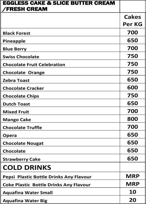 Menu at Bake And Flake, Mumbai