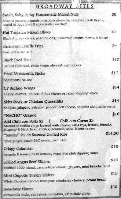 Menu at Broadway 49 pub & bar, West New York, Broadway