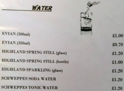 Menu at Serena cafe, London