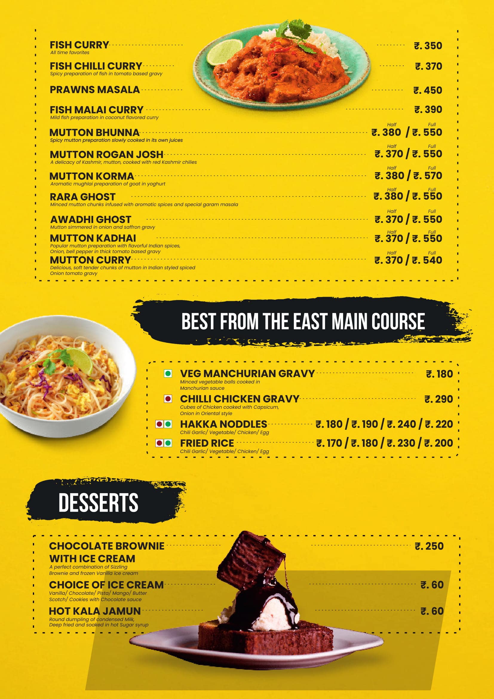 Menu at Someplace Else, Gandhinagar, 117