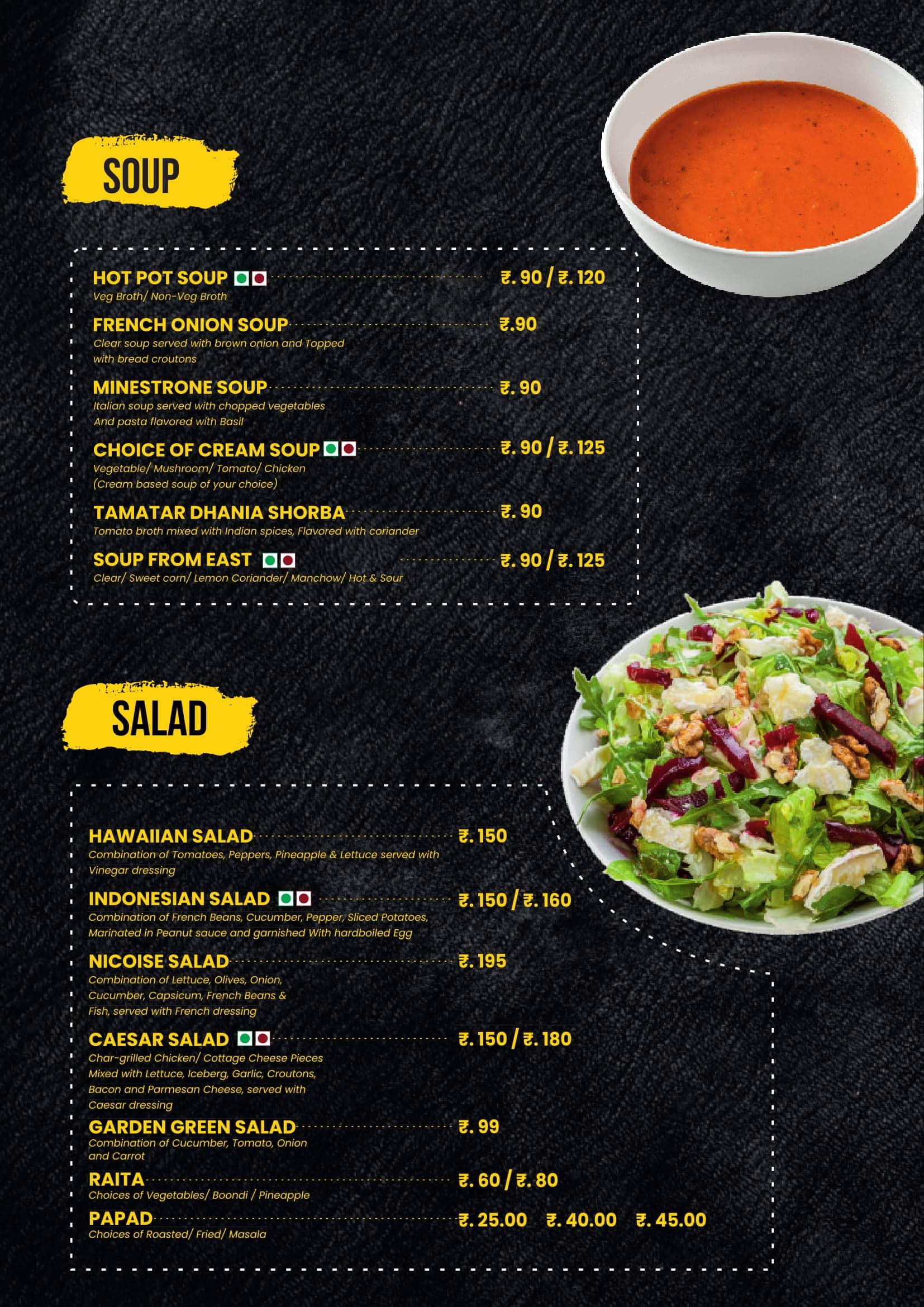 Menu at Someplace Else, Gandhinagar, 117