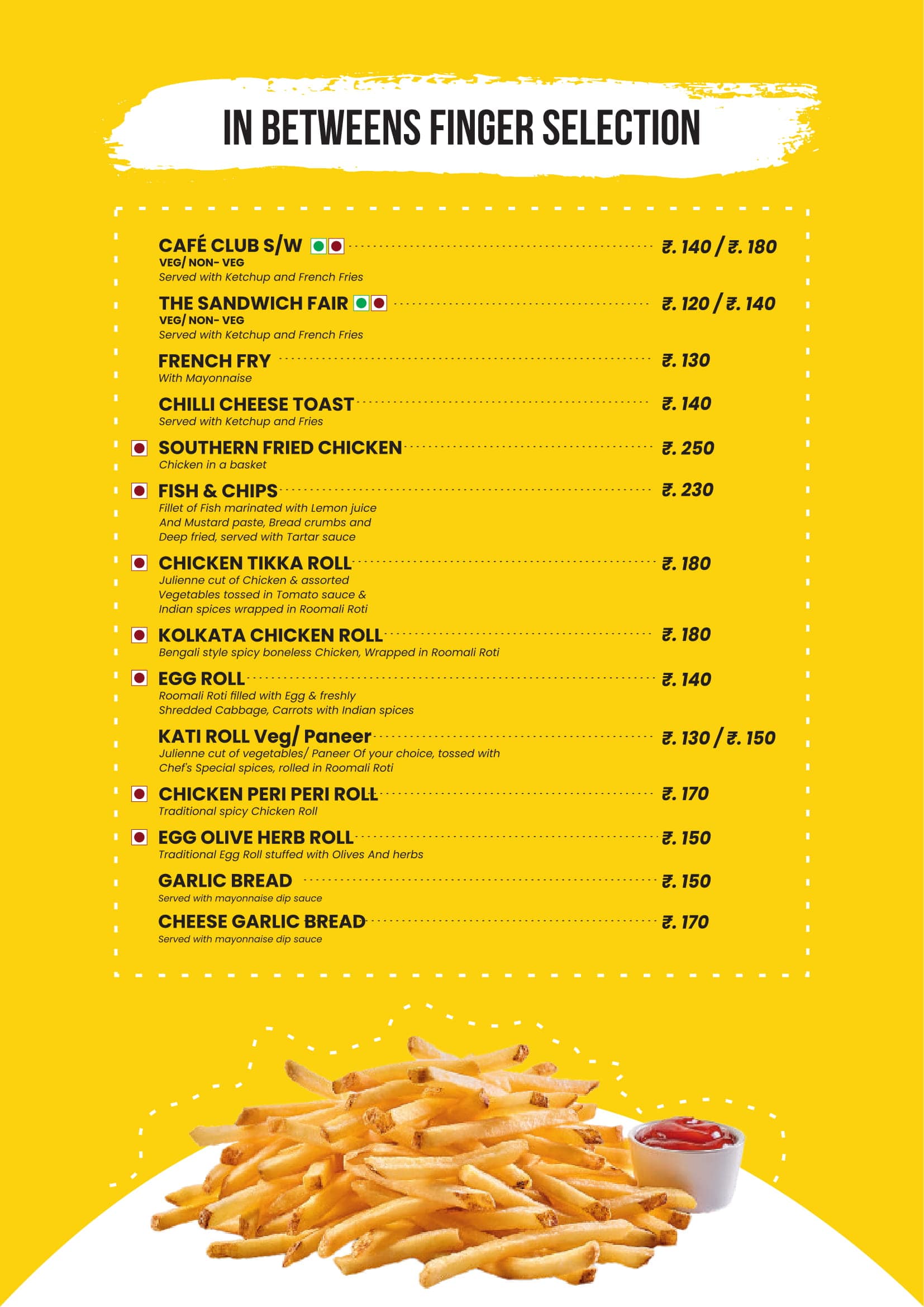 Menu at Someplace Else, Gandhinagar, 117