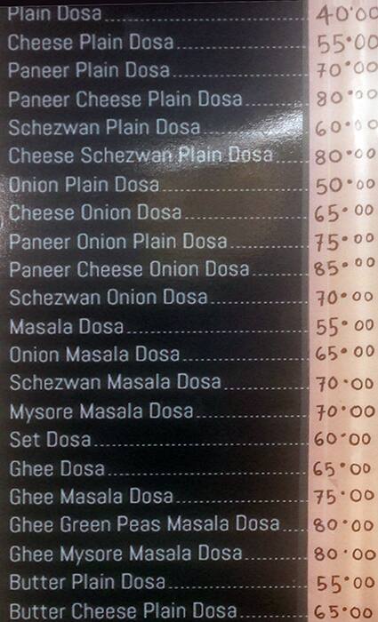 Menu at Umbrella, Hyderabad, Metro cash and carry Suchitra