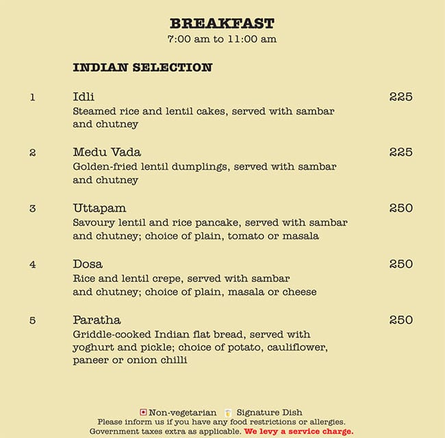 Menu of Citrus Cafe - Lemon Tree Premier, New Town, Kolkata
