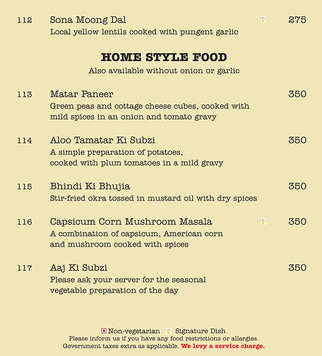 Menu at Citrus Cafe - Lemon Tree Premier, Kolkata