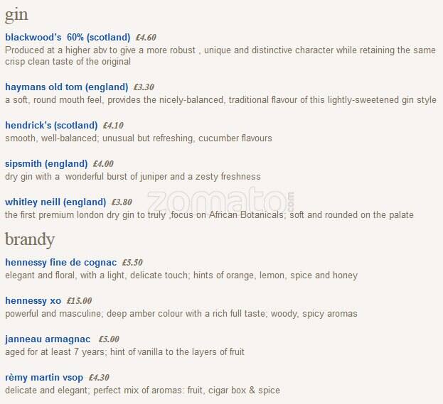 Menu at Albert’s - Restaurants & Bar Didsbury, Manchester