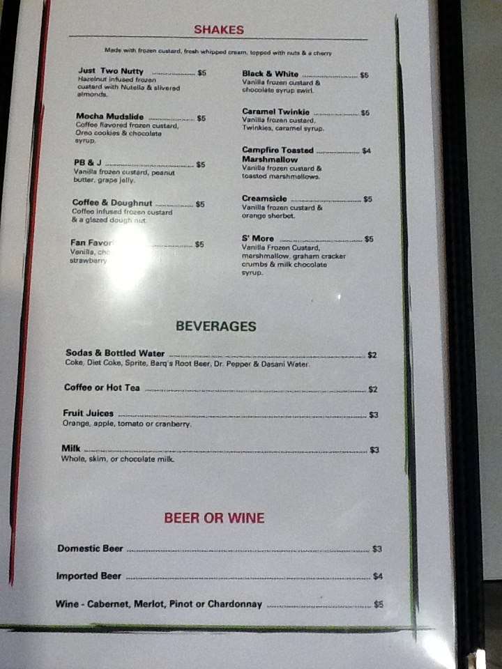 Menu at Palace Buffet restaurant, Biloxi