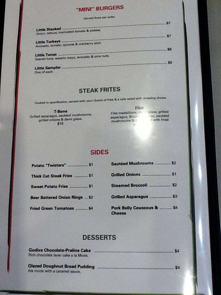 Menu at Palace Buffet restaurant, Biloxi