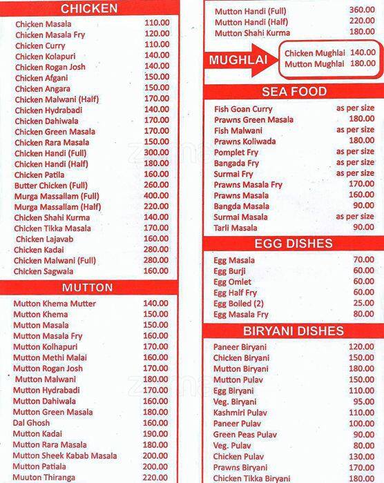 Menu at Swad Family Lunch Home, Navi Mumbai, Twin Shelter Building