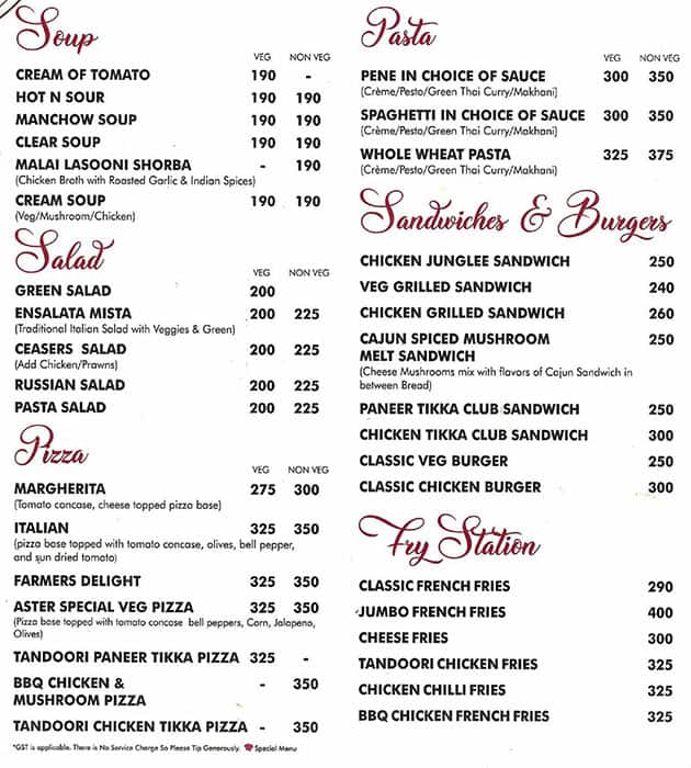 Menu of Reise - All Day Bar & Kitchen, Chakala, Mumbai