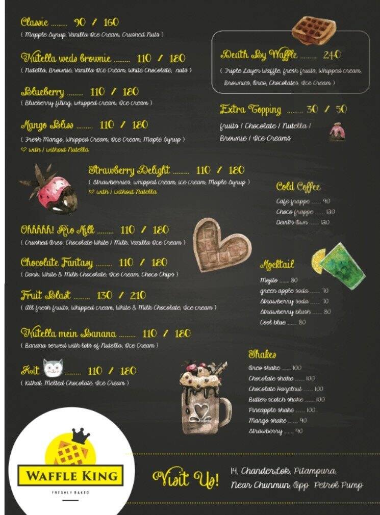 Waffle King Menu, Menu for Waffle King, Rohini, New Delhi - Zomato