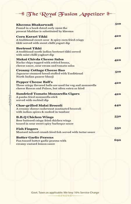 Menu of 24K Kraft Brewzz, Senapati Bapat Road, Pune