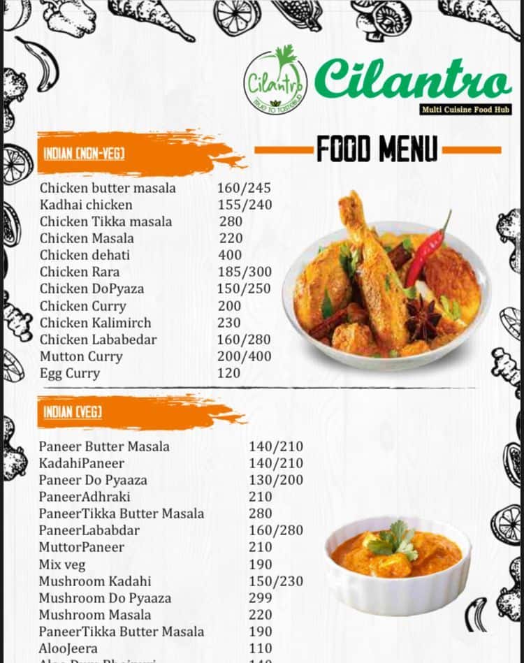 Menu at Cilantro- Multi Cuisine Food Hub, Patna