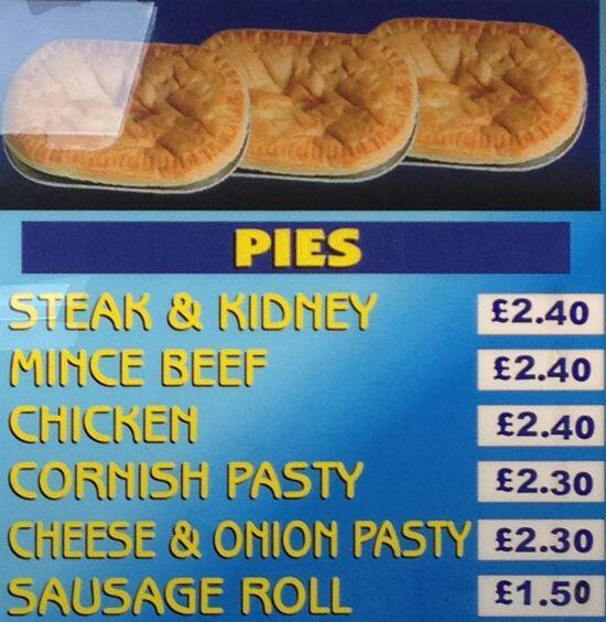 Menu at Captain Dorego III restaurant, London, Winchester Road