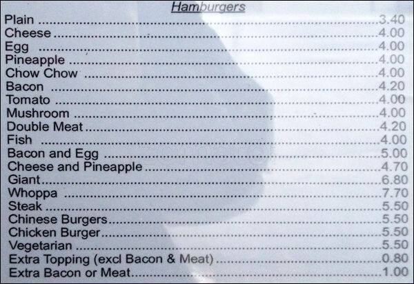 Menu at Sun Ning Takeaways fast food, Christchurch