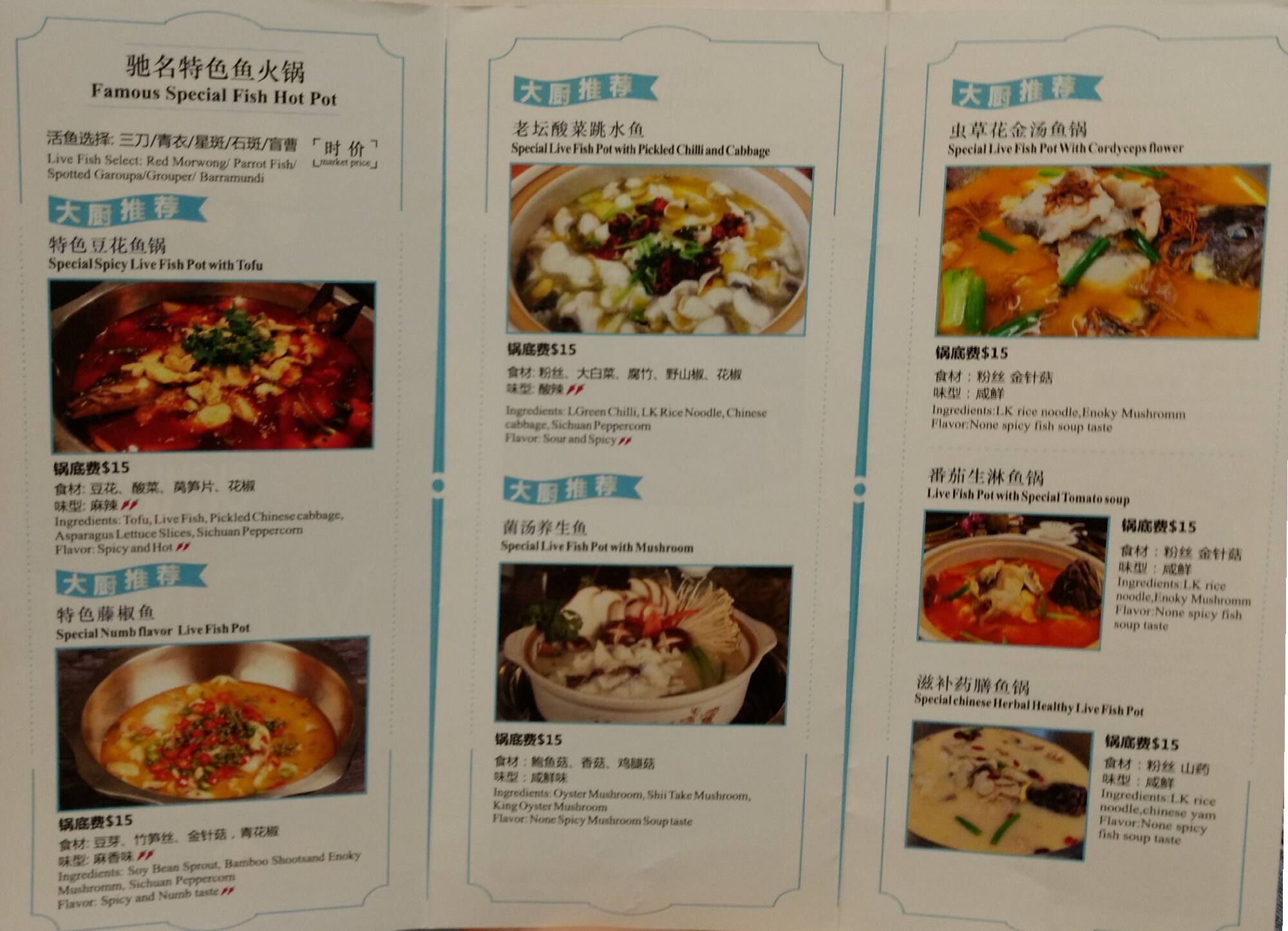 Menu at Red Chilli Sichuan Restaurant, Chatswood