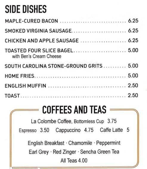 Menu at Noho Star restaurant, New York City