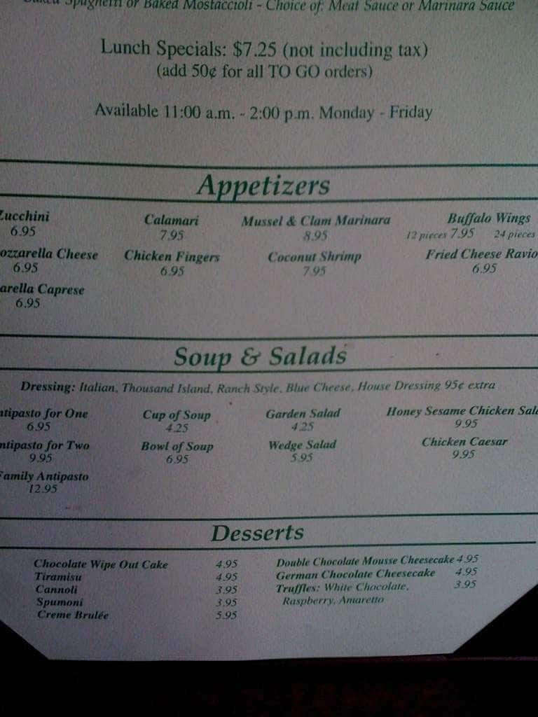 Lino's Pizzeria Menu, Menu for Lino's Pizzeria, Huntington Beach ...