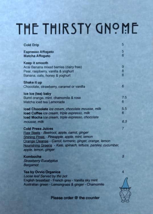 Menu at Happy Alley cafe, Rockdale