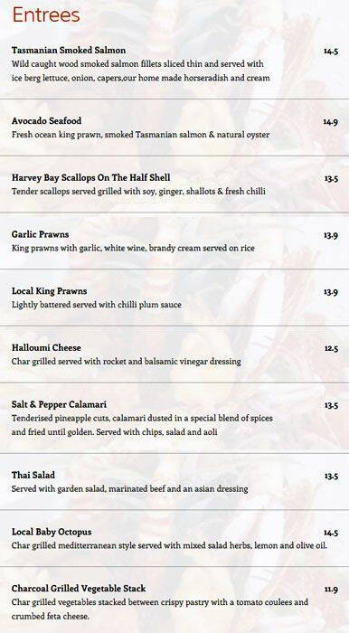 Menu at Aqua Front Restaurant, Labrador