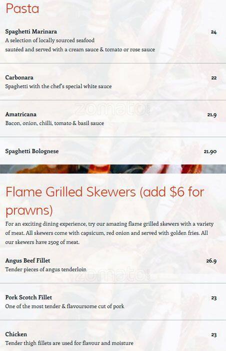 Menu at Aqua Front Restaurant, Labrador