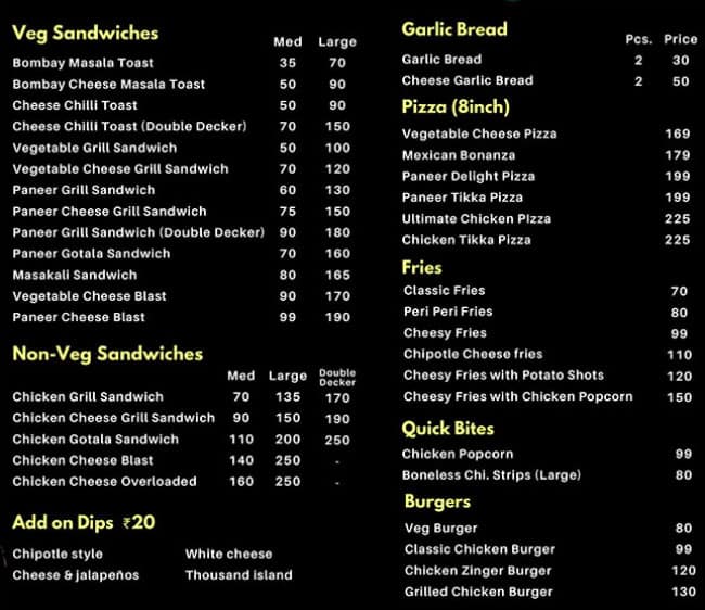Menu of Spicy Layer, Kandivali West, Mumbai