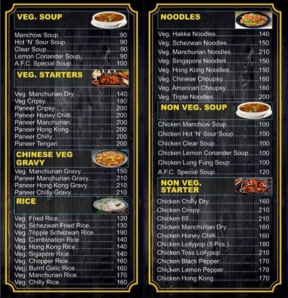 Menu of Avadh Food Corner, Malad East, Mumbai