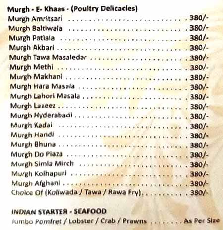 Menu at Picasso Family Restaurant & Bar, Mumbai, Picasso Family ...