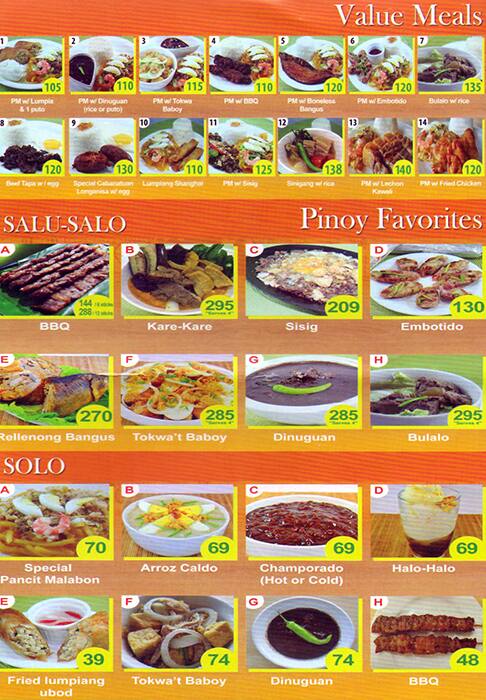 Menu at Pansit Malabon by Country Noodles Retiro Branch restaurant ...