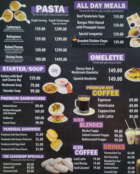 Menu at Ikos, Pasig, 6 East Capitol Drive