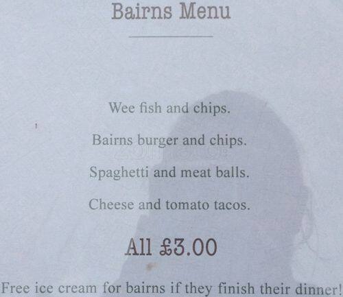 Menu at The Persevere pub & bar, Edinburgh