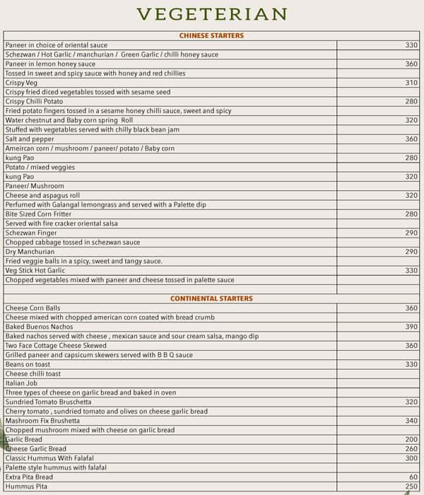 Menu at ARK Restaurant, Mumbai, 2-B