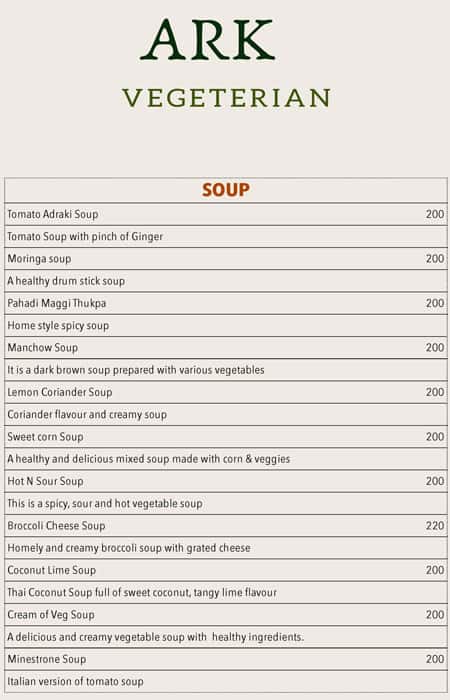 Menu at ARK Restaurant, Mumbai, 2-B