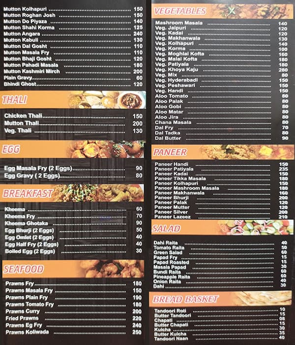 Menu at New Cafe Marol, Mumbai, B/7