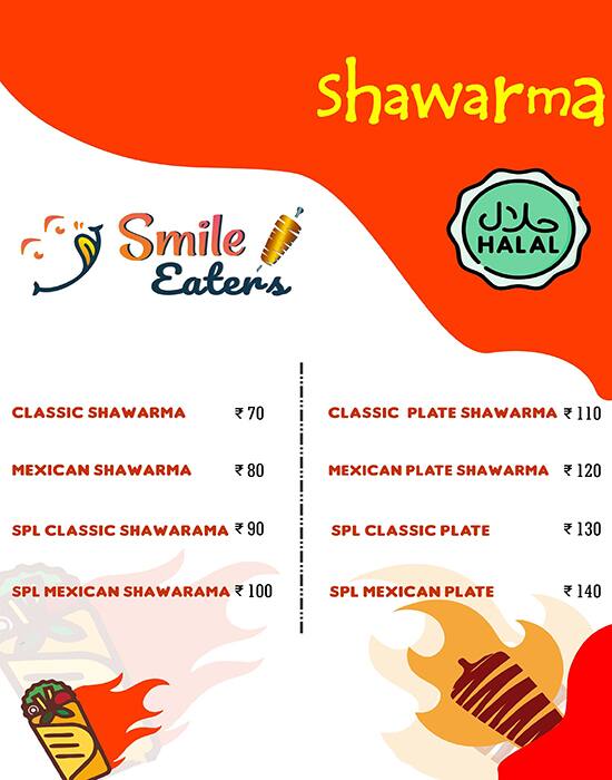 Menu of Smile Eaters, Ambattur, Chennai
