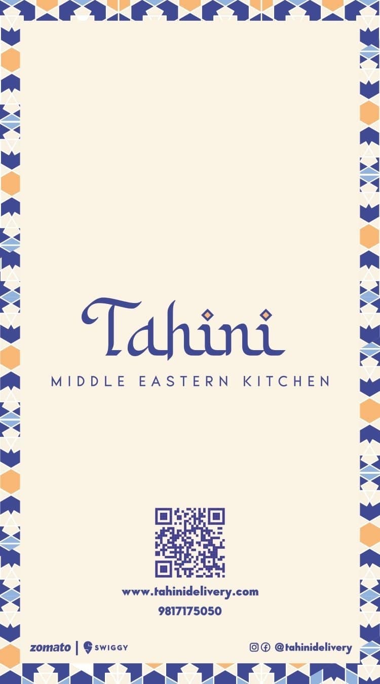 Menu of Tahini By Enoki, Golf Course Road, Gurgaon