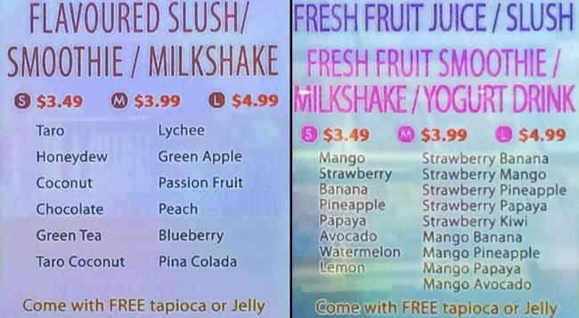 Menu at Kin-Kin Bakery, Toronto, Warden Ave.