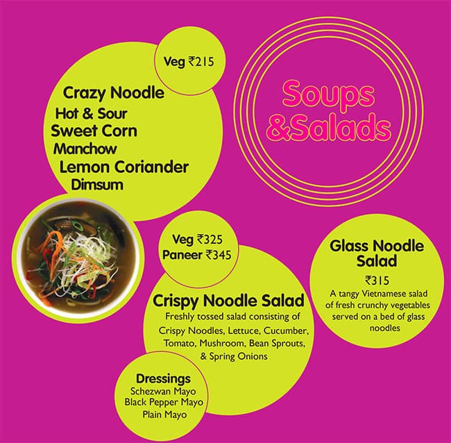 Menu of Crazy Noodles, Prahlad Nagar, Ahmedabad