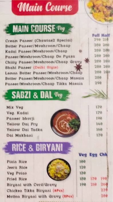 Menu at CHAWLA CHICKEN AARTI CHOWK, FEROZPUR ROAD LUDHIANA, Ludhiana ...