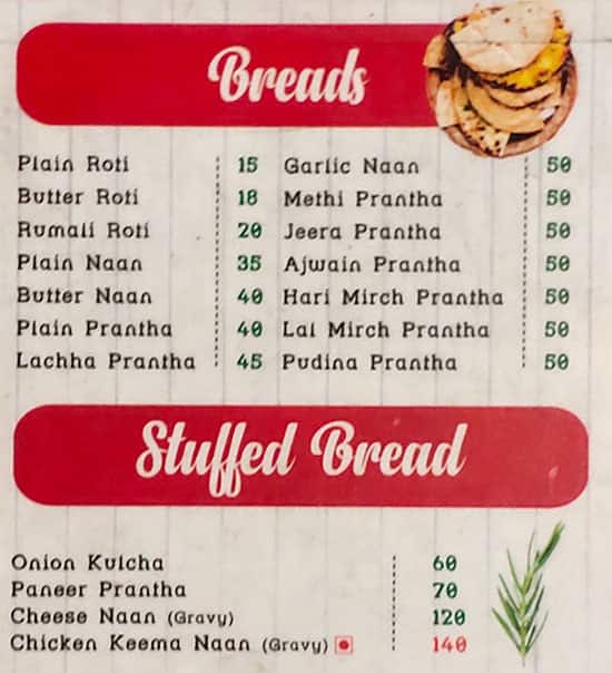 Menu at CHAWLA CHICKEN AARTI CHOWK, FEROZPUR ROAD LUDHIANA, Ludhiana ...
