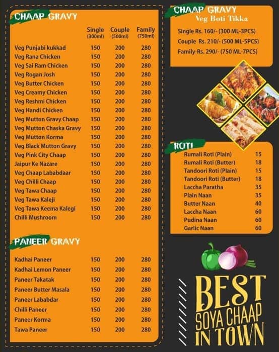 Menu of Sai Chaap Corner, Vidhyadhar Nagar, Jaipur
