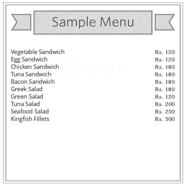Menu of Silver Spoon, Margao, Goa