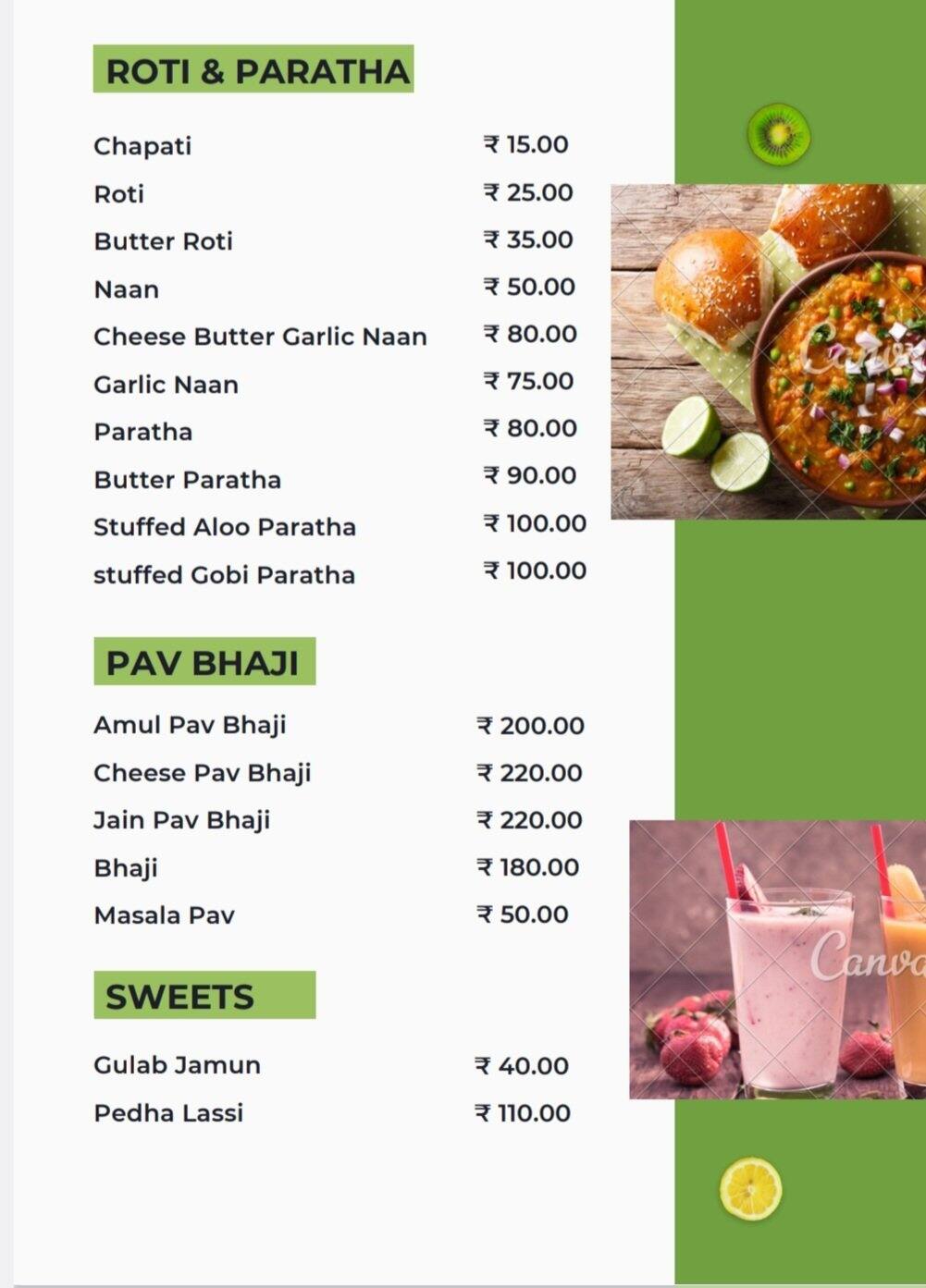 Menu of Ayodhya's Kitchen, Karve Nagar, Pune